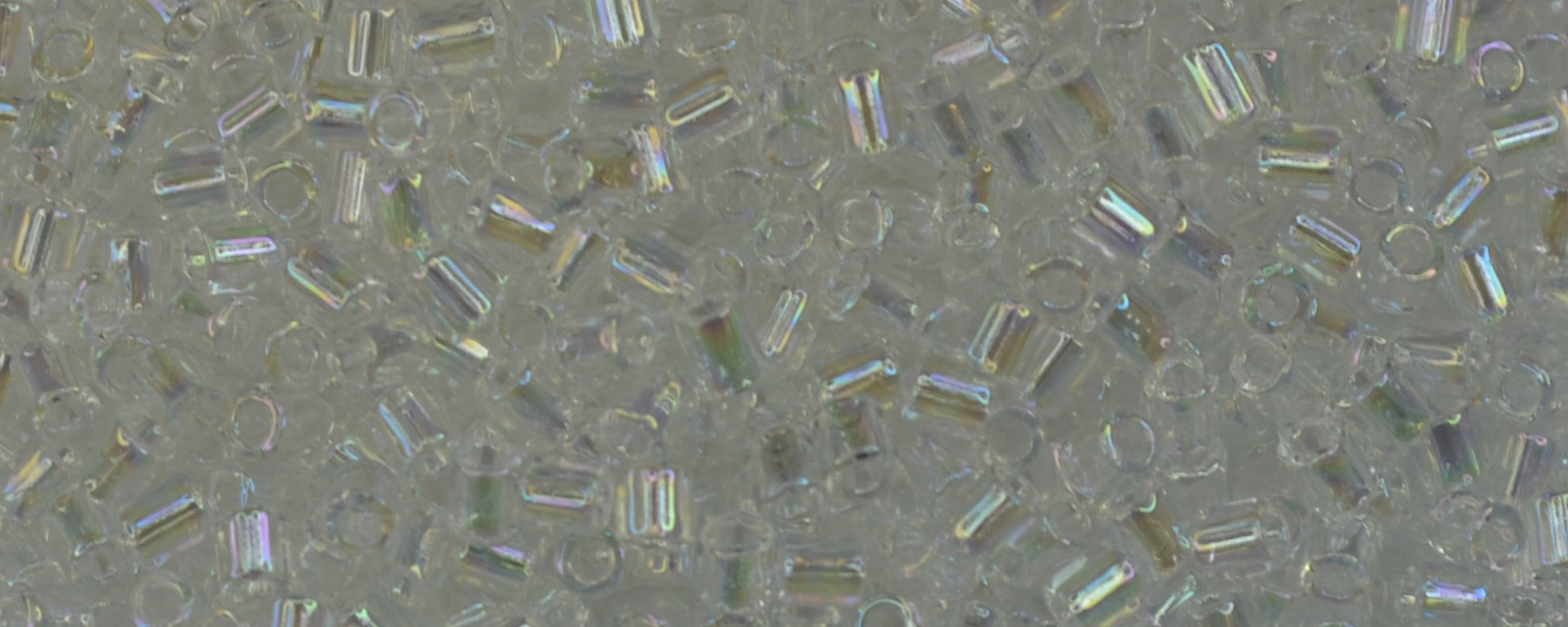 TOHO #1/2 Bugle-Crystal Transparent Rainbow #.5T161 - Retail Bobby Bead