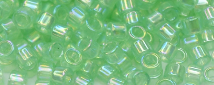 TOHO Aiko-Light Green Translucent Rainbow #TB-1244 - Retail Bobby Bead