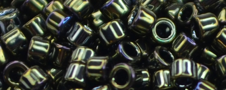 TOHO Aiko-Dark Green Iris Metallic TB-89 - Retail Bobby Bead
