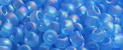 TOHO 11/o Round-Aqua Transparent Rainbow Matte #11T163BF - Retail Bobby Bead